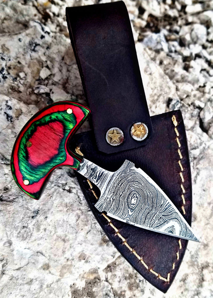 Damascus Push Dagger with bold handle – KNIVES and WIVES